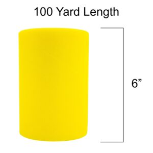 Tulle Fabric Roll | 6” by 100 Yards | Polyester Spool for Crafts Decorations Tutu Weddings Costumes Skirts Parties Gift Bow and More – by Craft Forge (Yellow)