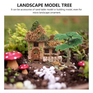 NUOBESTY 3pcs Fake Trees Model Train Miniature Scenery Architecture Trees Railroad Scenery Diorama Tree for DIY Scenery Landscape Dollhouse