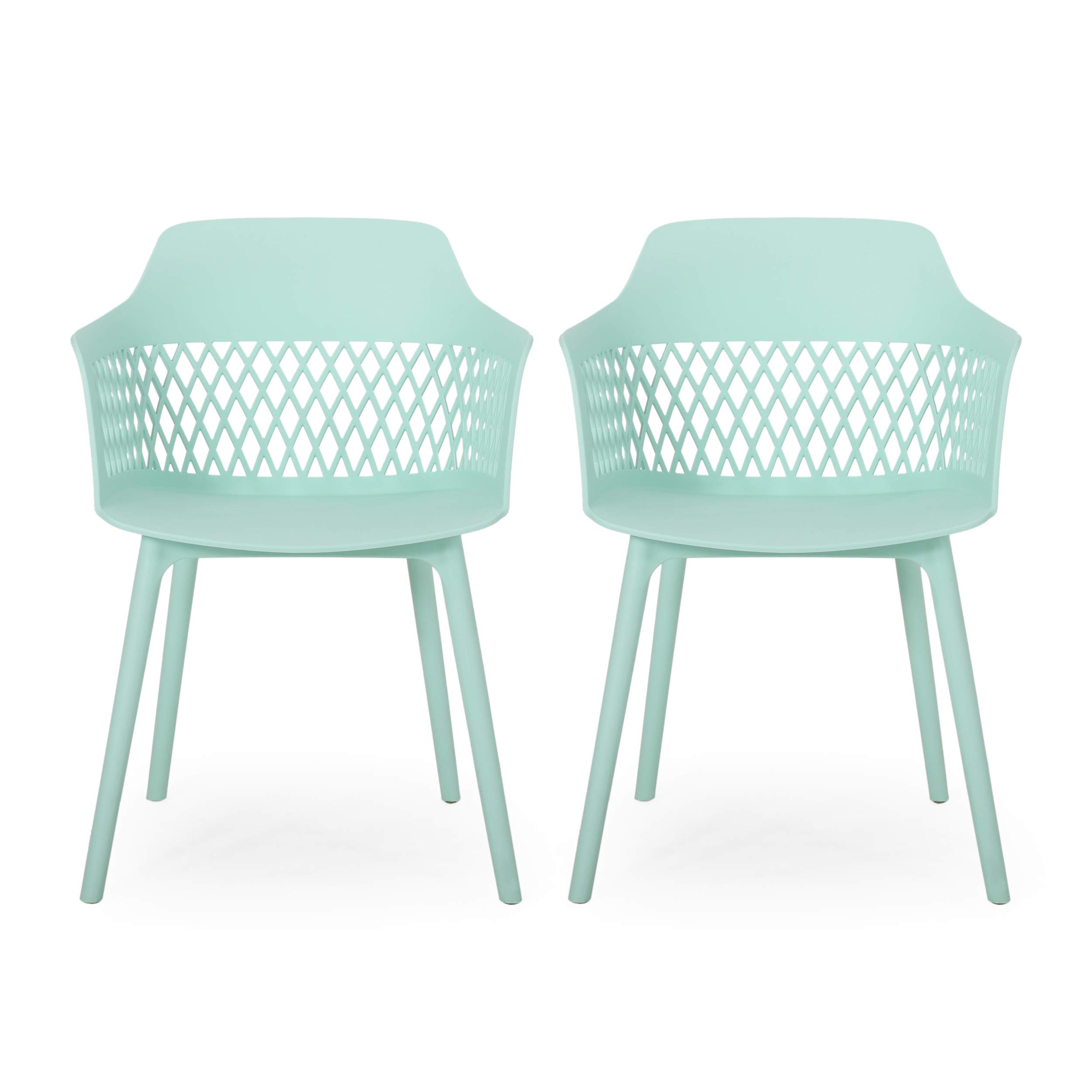 Christopher Knight Home Madeline Outdoor Dining Chair (Set of 2), Mint