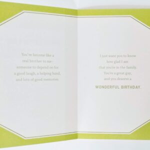 Greeting Card For You Brother-in-Law Happy Birthday I Want You To Know How Glad I Am That You're In The Family