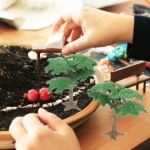 NUOBESTY 3pcs Fake Trees Model Train Miniature Scenery Architecture Trees Railroad Scenery Diorama Tree for DIY Scenery Landscape Dollhouse