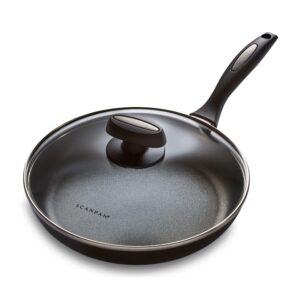 scanpan es5 skillet with lid, 9.5", black