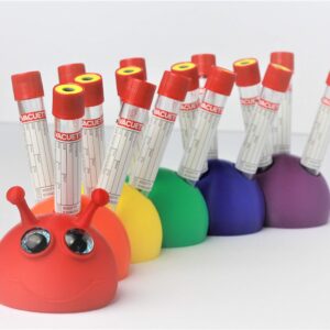 Test Tube Rack, 16mm Tube Size, Holds 15 Tubes, Fun Caterpillar Design (Rainbow, 16mm Tube Size)