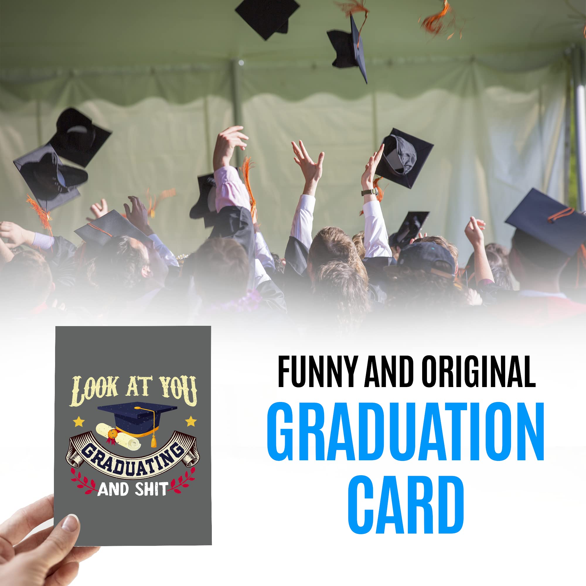 Graduation Card - Funny Graduation Card - Graduation Cards 2024 - College Graduation Card - High School Graduation Card - Granddaughter Graduation Card - Grandson Graduation Card - Congratulations