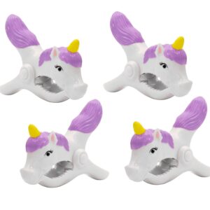 O2COOL Unicorn Boca Clips, Purple