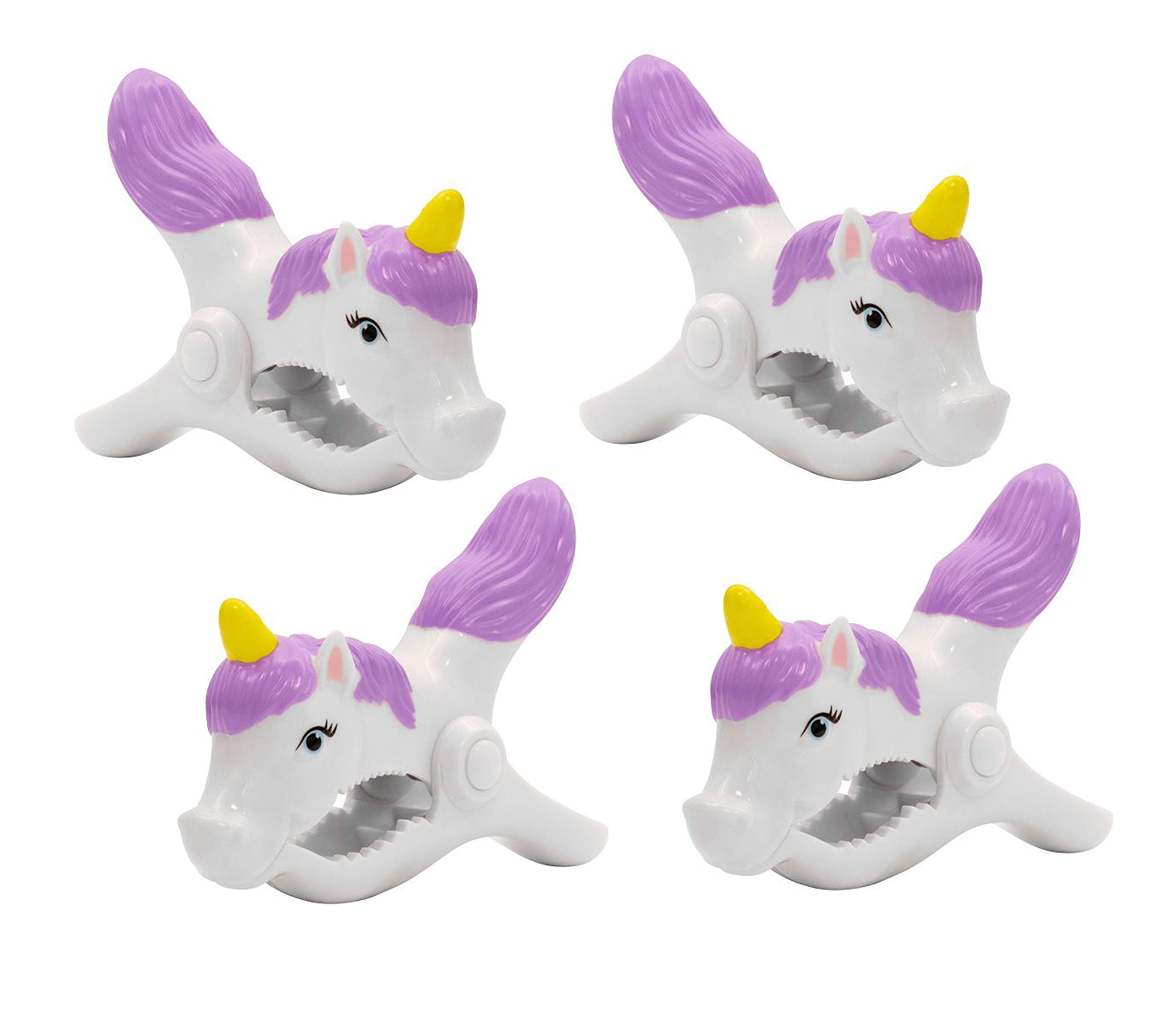 O2COOL Unicorn Boca Clips, Purple