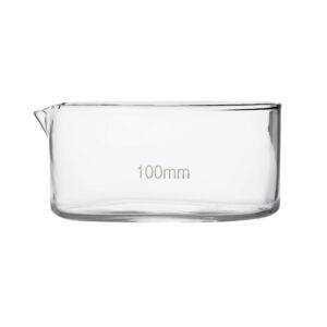 labnique borosilicate glass crystallizing dish with spout, evaporation dish (100mm), 300 ml capacity