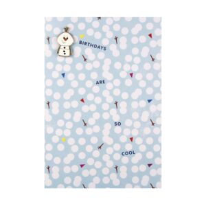 hallmark disney's frozen birthday card - with olaf pin badge