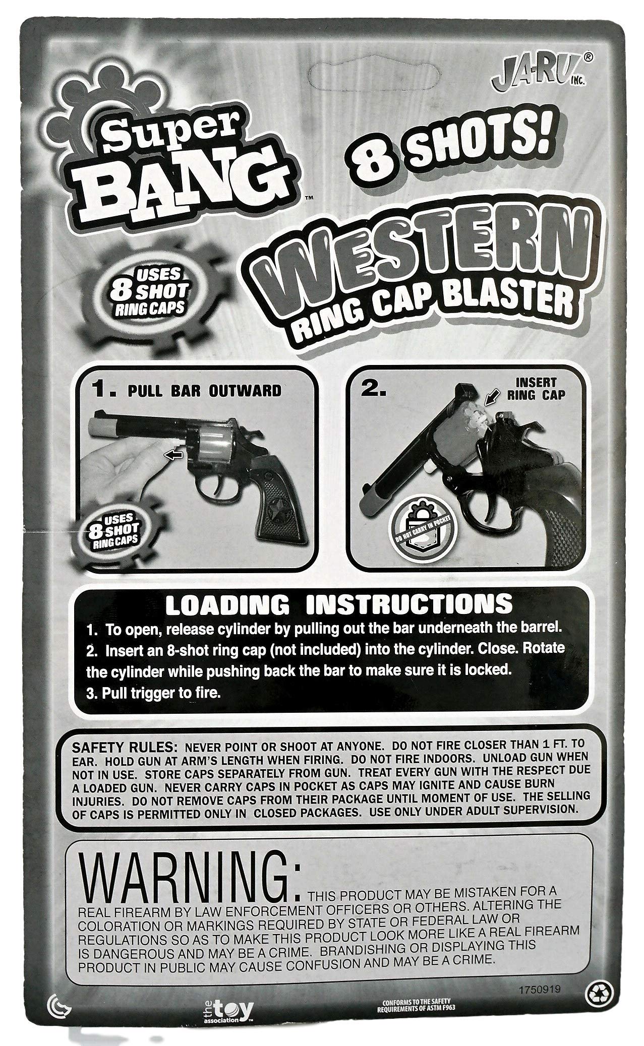 JA-RU Cap Gun Western Wild West Super Bang (1 Unit) Action Bang Party Favors Supplies for Kids.913-1A