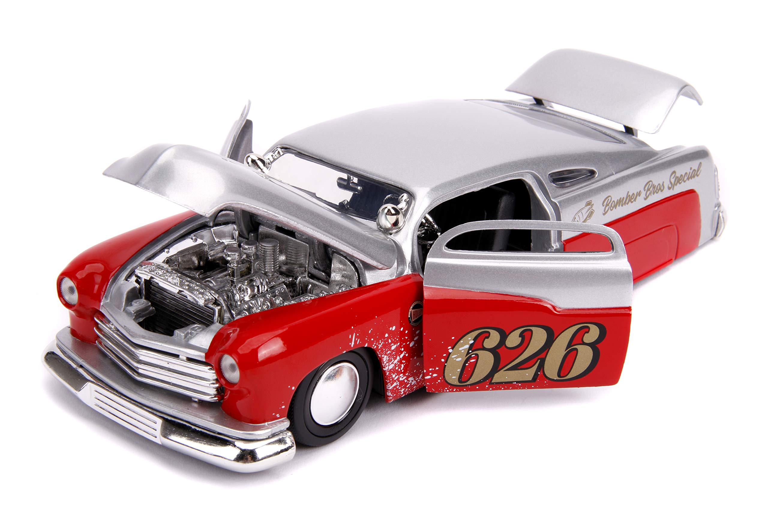 Jada Bigtime Muscle 1:24 1951 Mercury Coupe Die-cast Car Red, Toys for Kids and Adults