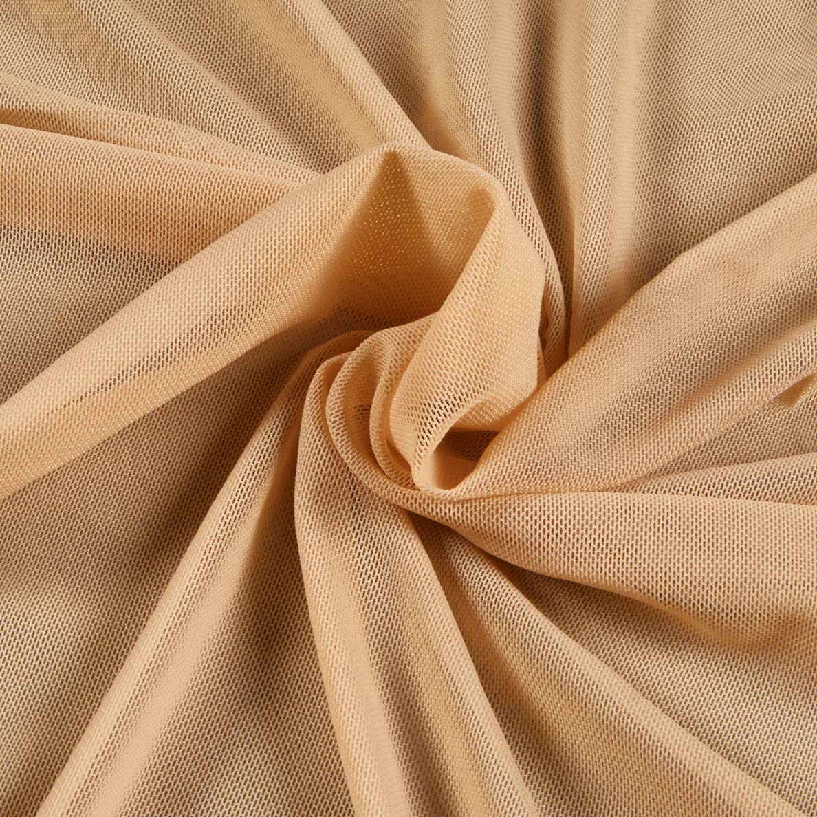 Power Stretch Mesh Fabric Nude, Fabric by the Yard