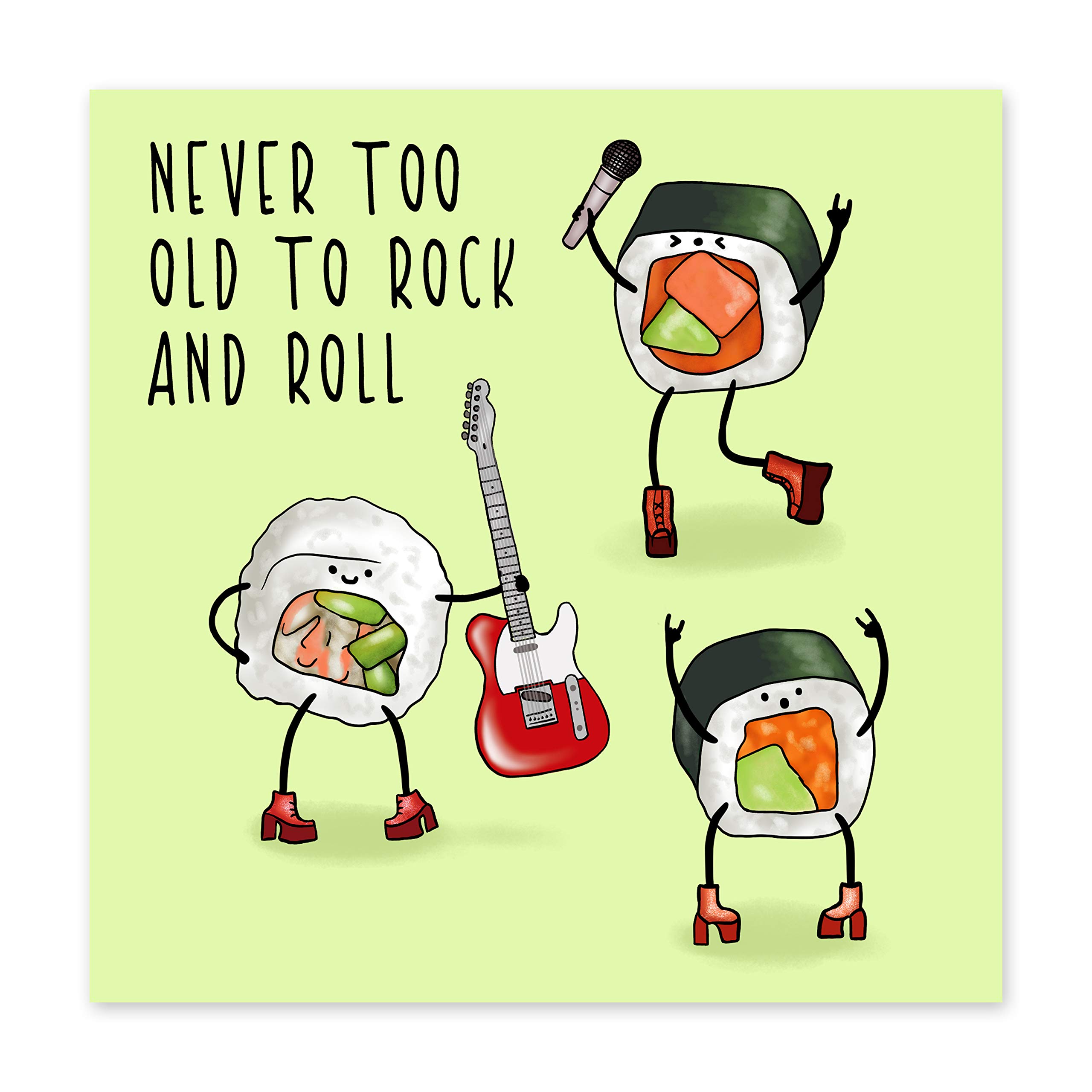 CENTRAL 23 - Funny Birthday Card - “You’re Never Too Old To Rock & Roll”- For Men & Women - Mom Dad Husband Wife Brother Sister Cute Cards Joke Humour Banter 21st 30th 40th - Comes with Fun Stickers