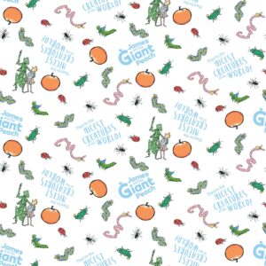 james and the giant peach by roald dahl collection from riley blake designs 100% cotton quilt fabric c7741 white