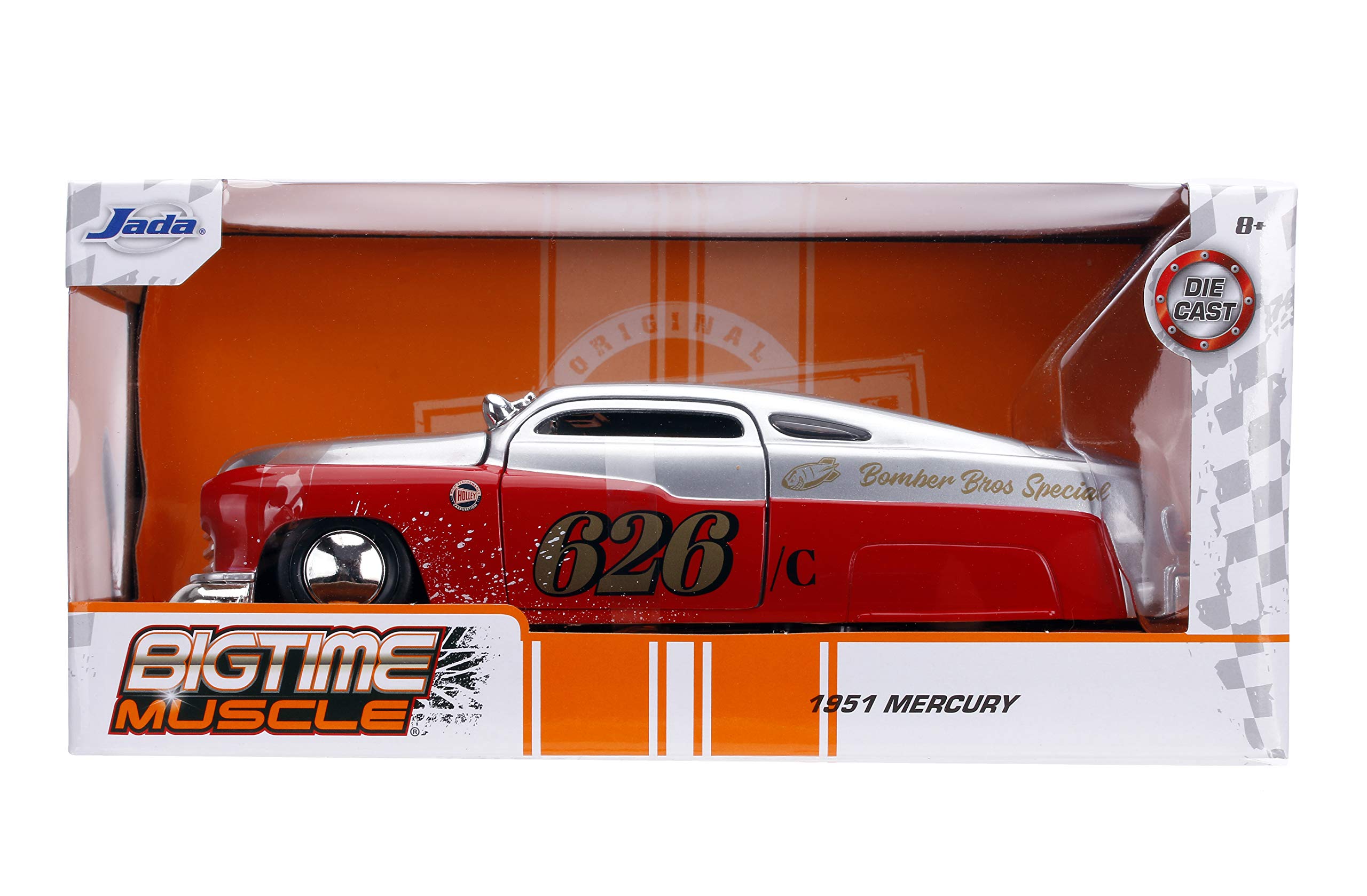 Jada Bigtime Muscle 1:24 1951 Mercury Coupe Die-cast Car Red, Toys for Kids and Adults