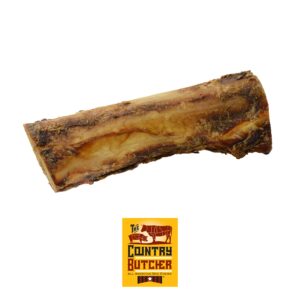 the country butcher 7" beef marrow dog bones for aggressive chewers, large and medium breed dog treat, natural, tough, chew toy, made in the usa, 3 count