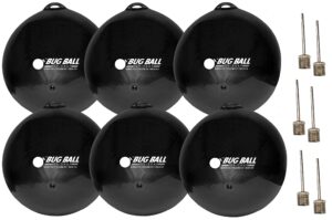 bug ball replacement ball, 6 pack- odorless eco-friendly biting fly and insect killer with no pesticides or electricity needed, kid and pet safe