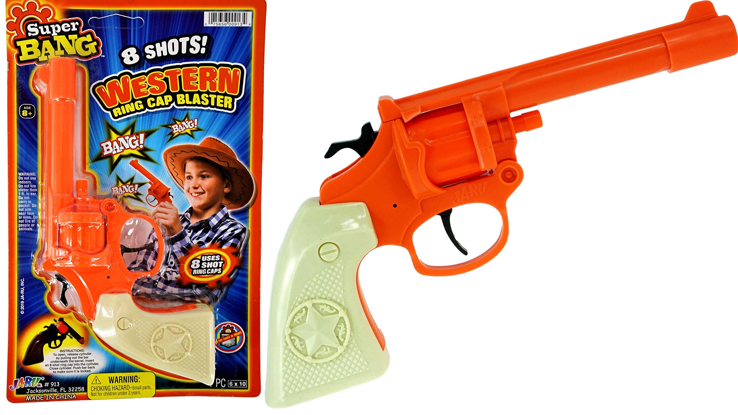 JA-RU Cap Gun Western Wild West Super Bang (1 Unit) Action Bang Party Favors Supplies for Kids.913-1A