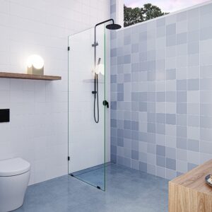 Vela 25.5 in. x 78 in. Fully Frameless Glass Shower Panel - Single Fixed Panel