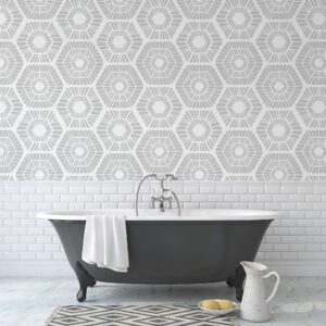 Scandinavian Geometric Pattern Wall Stencil - Wall Stencil, Accent Wall Stencil, Floor Stencil, Modern Wall Stencil - Use Stencils for A Wallpaper Look