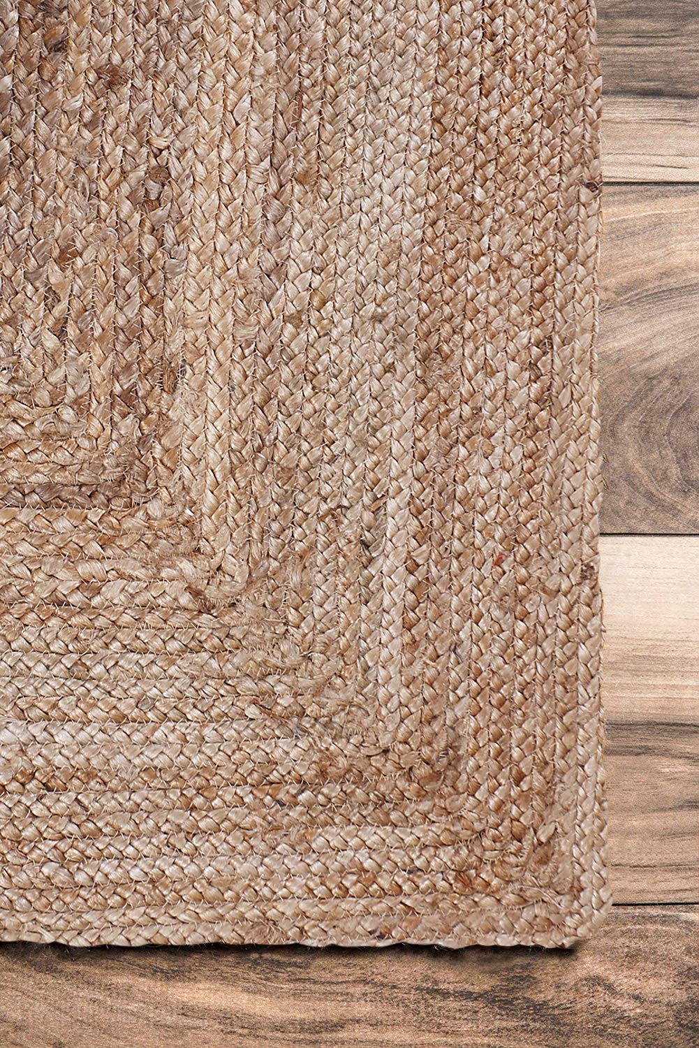 RAJRANG Reversible Jute Rug 3x5 Feet Natural Fibers Hand-Woven Braided Carpet for Farmhouse Living Room, Kitchen, Bedroom