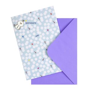 Hallmark Disney's Frozen Birthday Card - With Olaf Pin Badge