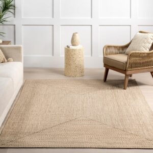 nuLOOM Braided Indoor/Outdoor Area Rug, Oval 5' x 8', Wynn Tan