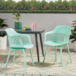 Christopher Knight Home Madeline Outdoor Dining Chair (Set of 2), Mint