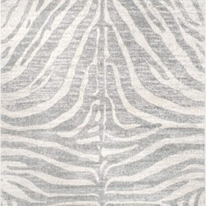 nuLOOM Royal Contemporary Zebra Stripes Area Rug, 5x7, Grey