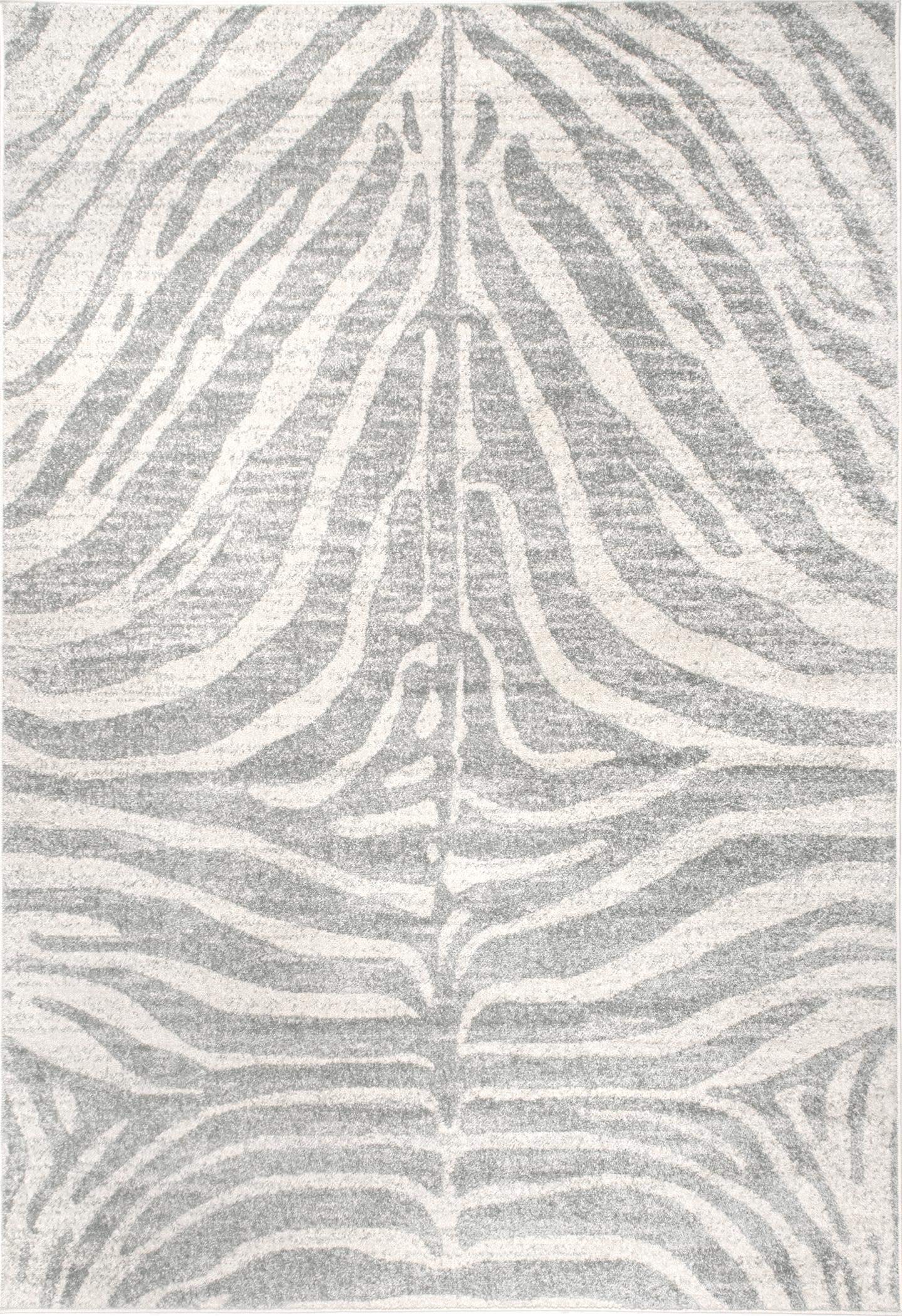 nuLOOM Royal Contemporary Zebra Stripes Area Rug, 5x7, Grey