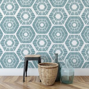 Scandinavian Geometric Pattern Wall Stencil - Wall Stencil, Accent Wall Stencil, Floor Stencil, Modern Wall Stencil - Use Stencils for A Wallpaper Look