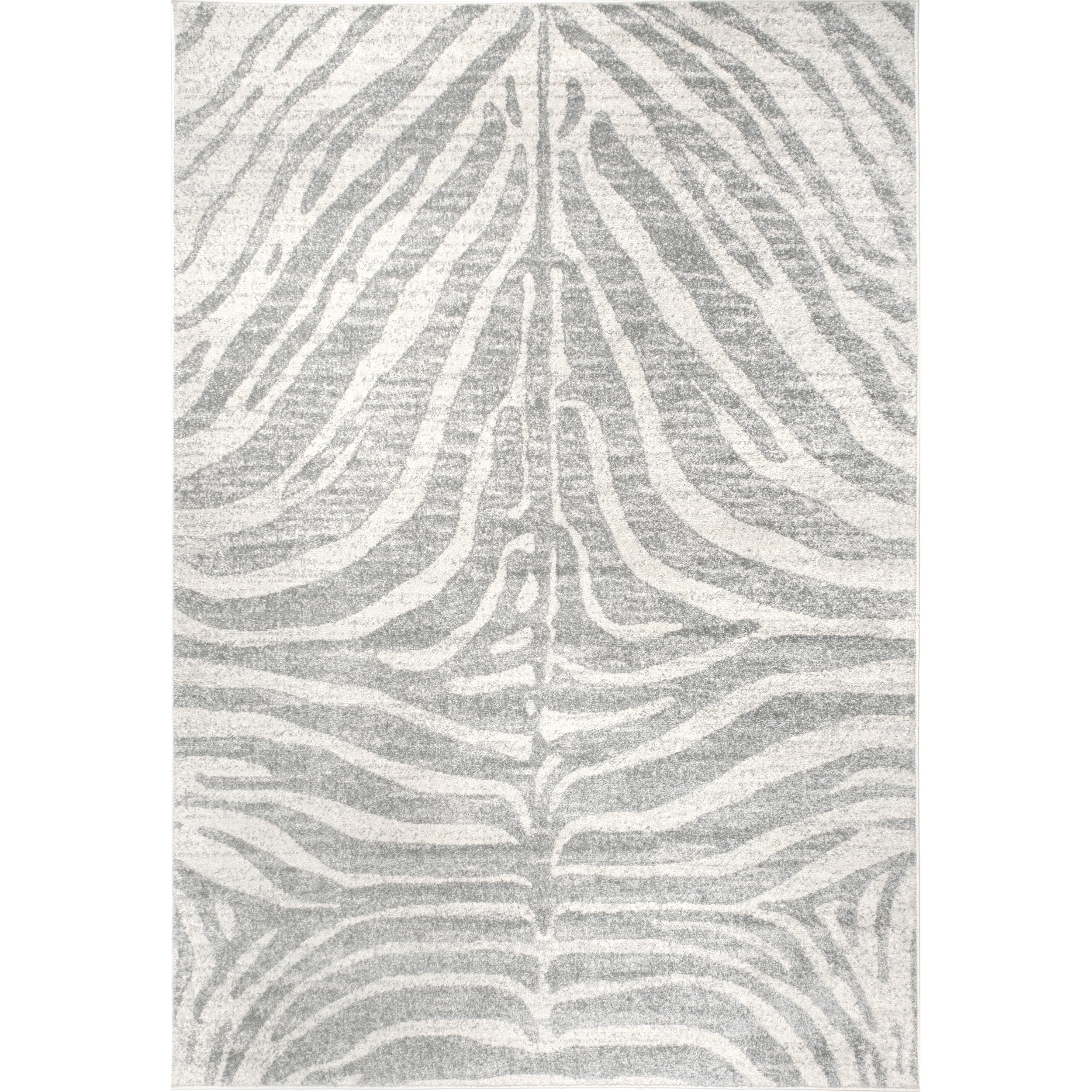 nuLOOM Royal Contemporary Zebra Stripes Area Rug, 5x7, Grey