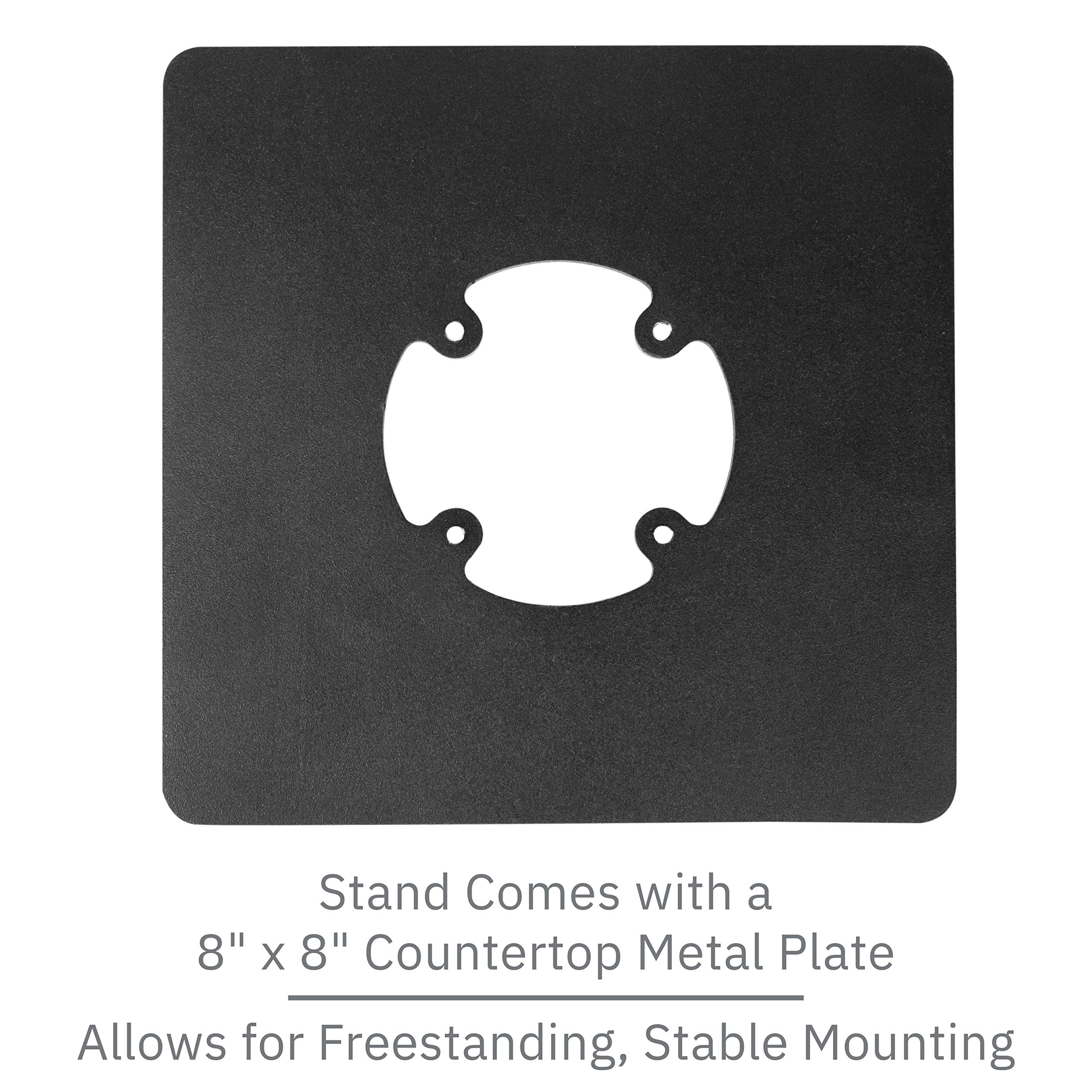 DCCStands Freestanding Low Swivel and Tilt First Data RP10 PIN Pad Stand with Square Plate