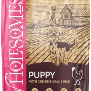 Wholesomes Birsppy Puppy Chicken Meal & Rice Dry Dog Food, Brown, 16.5 lbs. (2100087)