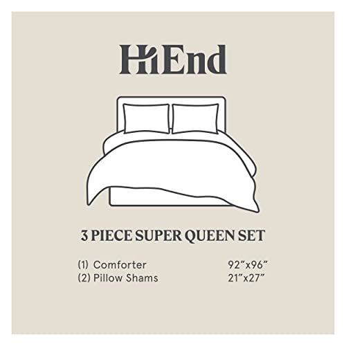 HiEnd Accents Lane 3 Piece Duvet Cover Set with Pillow Shams, Gray and White Stripe Seersucker Pattern, Super Queen Size, Modern Casual Traditional Style Luxury Bedding Set, 1 Duvet and 2 Pillowcases