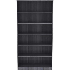 Lorell, LLR69565, Weathered Charcoal Laminate Bookcase, 1 Each