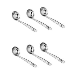 Indian Crafts idea Stainless Steel Oil and Ghee Pot of Spoons, Stainless Steel Ghee,Oil Pot with Spoon for Kitchen Dining Storage Container, Set of 6(7 cm)