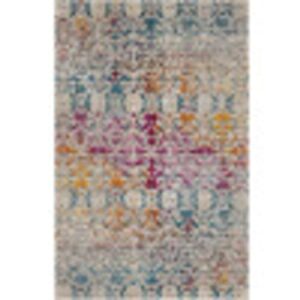 Unique Loom Charm Collection Abstract, Bohemian, Distressed, Modern, Dark Colors Area Rug, 4' 0" x 6' 0", Multi/Ivory