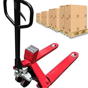 PEC Industrial Pallet Jack with Built-in Scale, Heavy Duty for Warehouse use, US Full Assembled, 5000 LBS Capacity