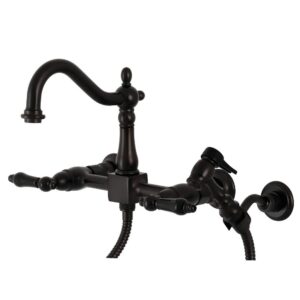 kingston brass ks1265pklbs duchess bridge kitchen faucet, oil rubbed bronze