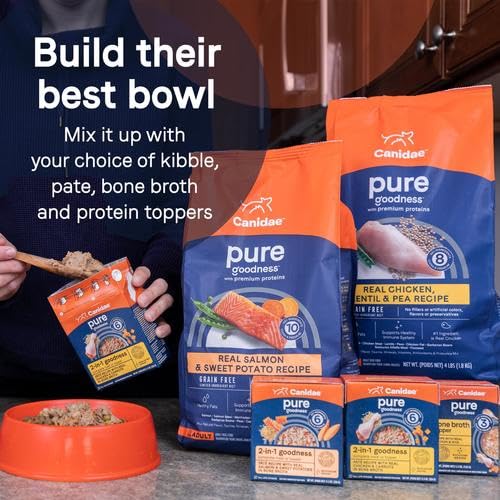 CANIDAE Pure Limited Ingredient Premium Adult Dry Dog Food, Real Salmon & Barley Recipe, 4 lbs, with Wholesome Grains