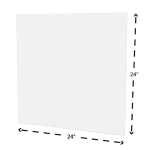 Acrylic Clear Plexiglass Cast Sheet 1/4" x 24" x 24" Nominal