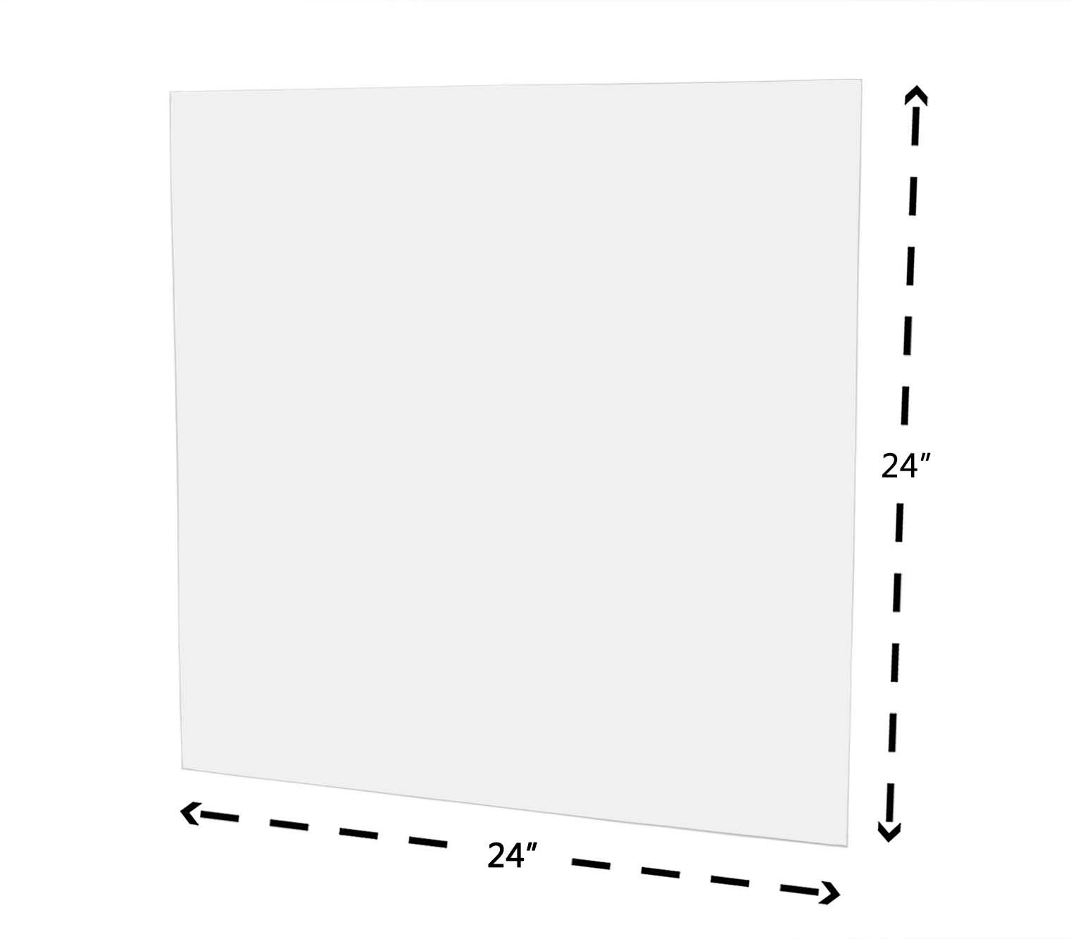 Acrylic Clear Plexiglass Cast Sheet 1/4" x 24" x 24" Nominal