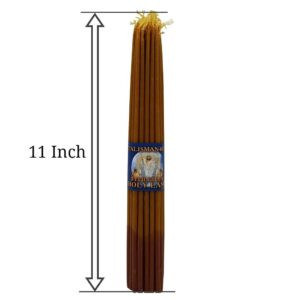 33 Beeswax Taper Candles 11" Tall Blessed Church Jerusalem Holy Land Candles