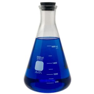 2000ml erlenmeyer flask with rubber stopper (single)