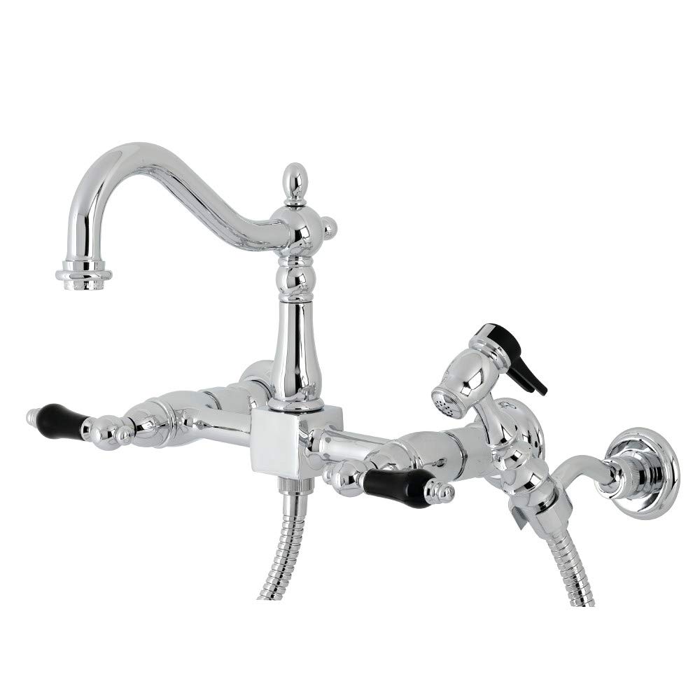 Kingston Brass KS1261PKLBS Duchess Bridge Kitchen Faucet, Polished Chrome