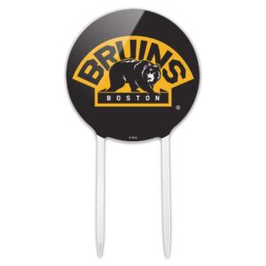 acrylic nhl boston bruins logo cake topper party decoration for wedding anniversary birthday graduation