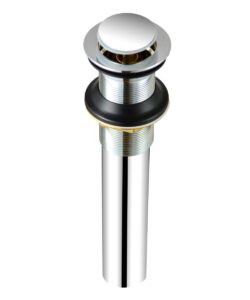 purelux pop up drain stopper for bathroom faucet vanity or vessel sink bathroom drain assembly no overflow, chrome finish