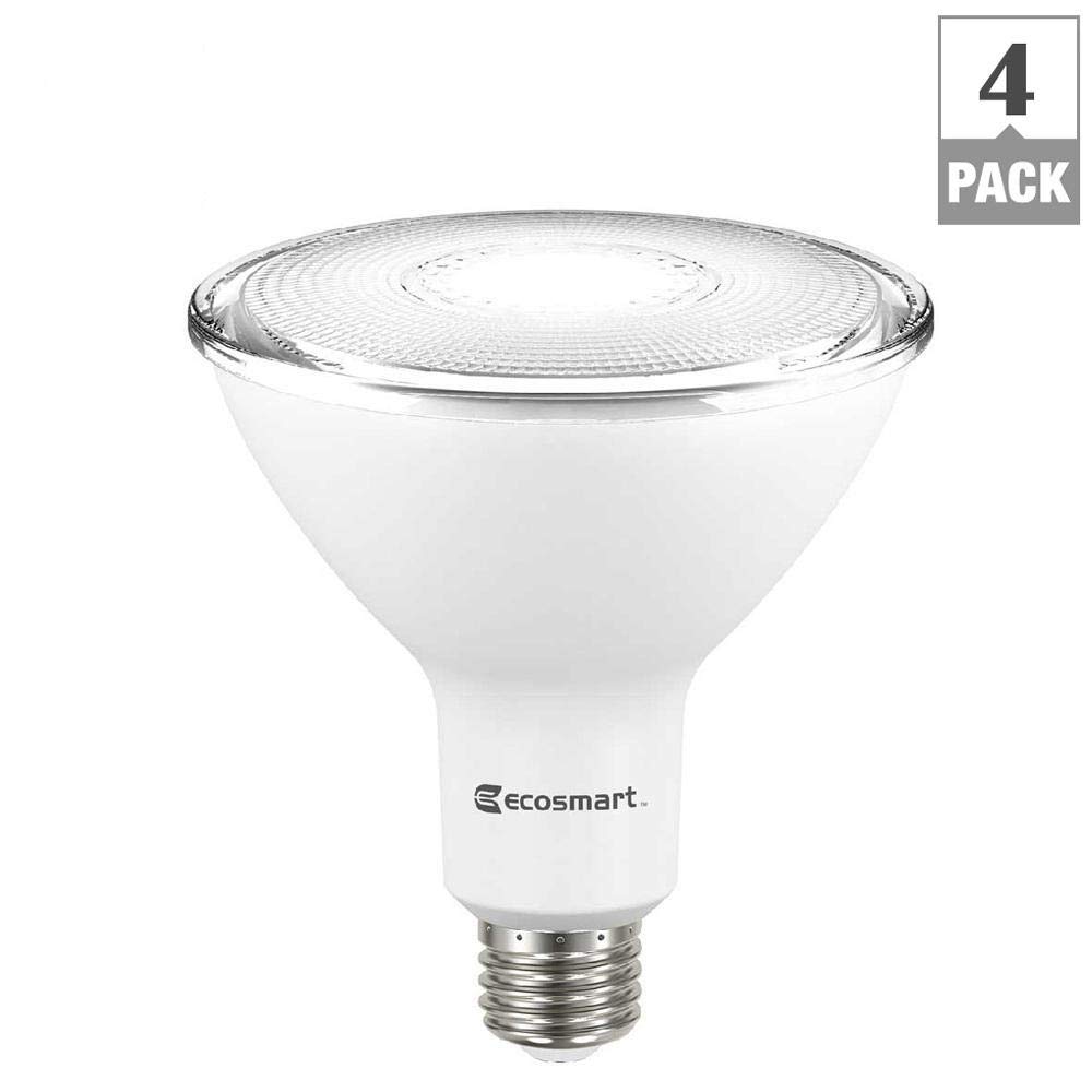 EcoSmart 90-Watt Equivalent PAR38 Non-Dimmable Flood LED Light Bulb Daylight (4-Pack)