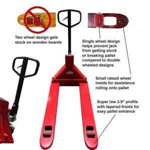 PEC Industrial Pallet Jack with Built-in Scale, Heavy Duty for Warehouse use, US Full Assembled, 5000 LBS Capacity