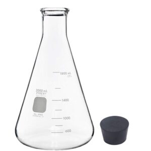 2000ml Erlenmeyer Flask with Rubber Stopper (Single)